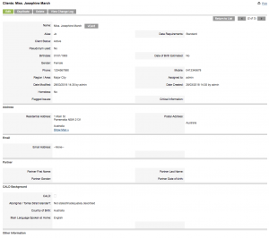 NDIS Client Record – Community Data Solutions