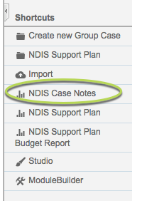 NDIS Reports – NDIS Case Notes