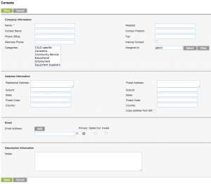 Create a Contact – Community Data Solutions
