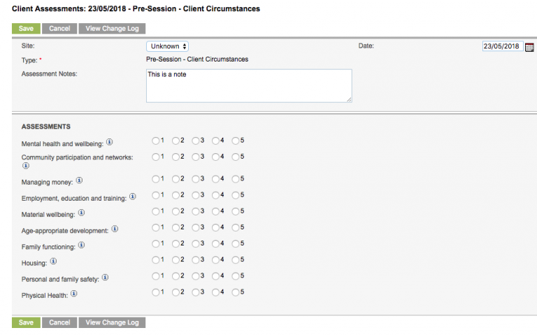 DSS SCORE Assessment for an Individual – Community Data Solutions