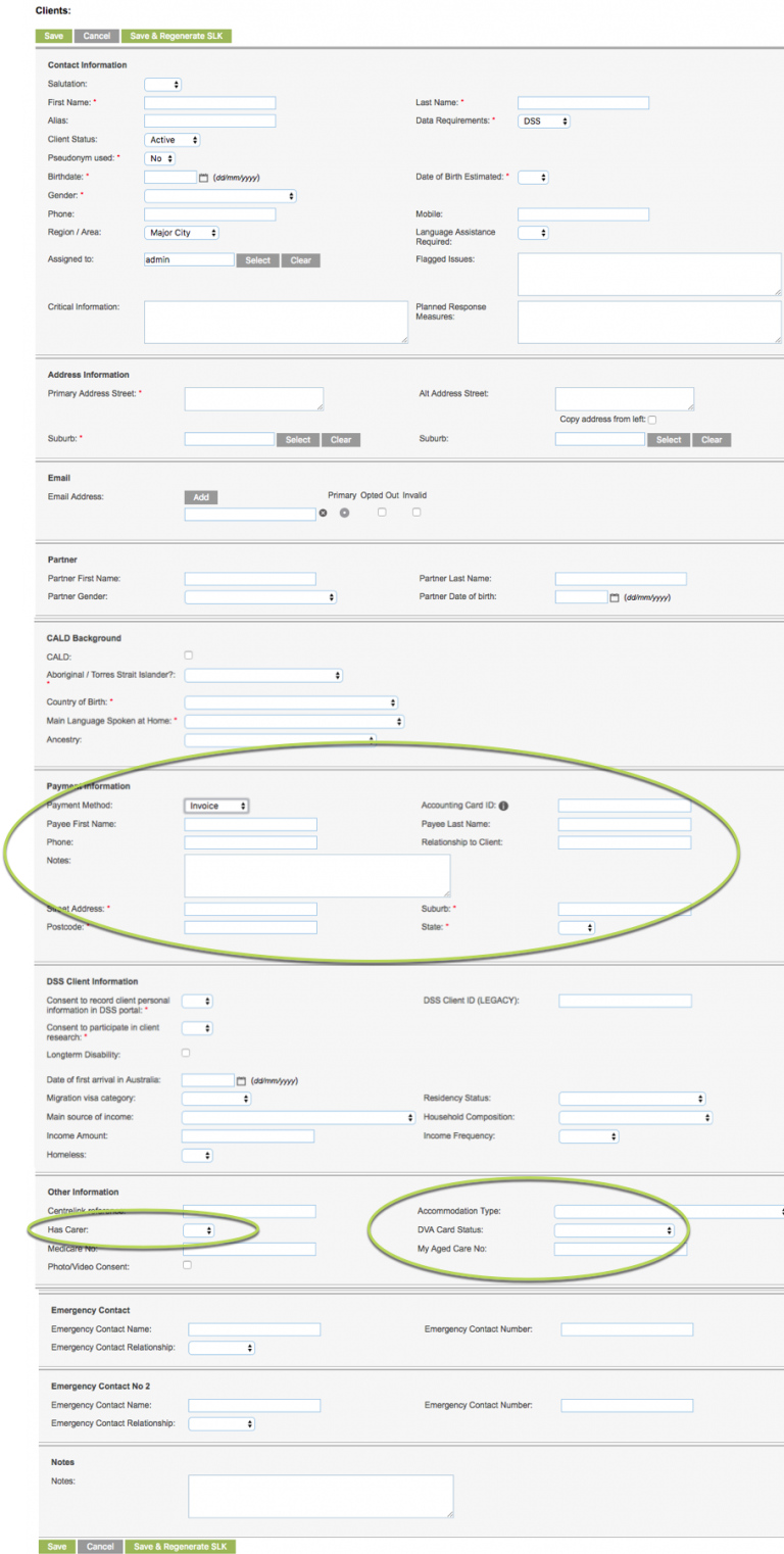 Create a CHSP Client/Carer – Community Data Solutions