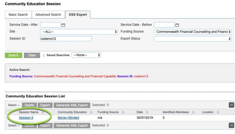 Search by Session ID – Community Data Solutions