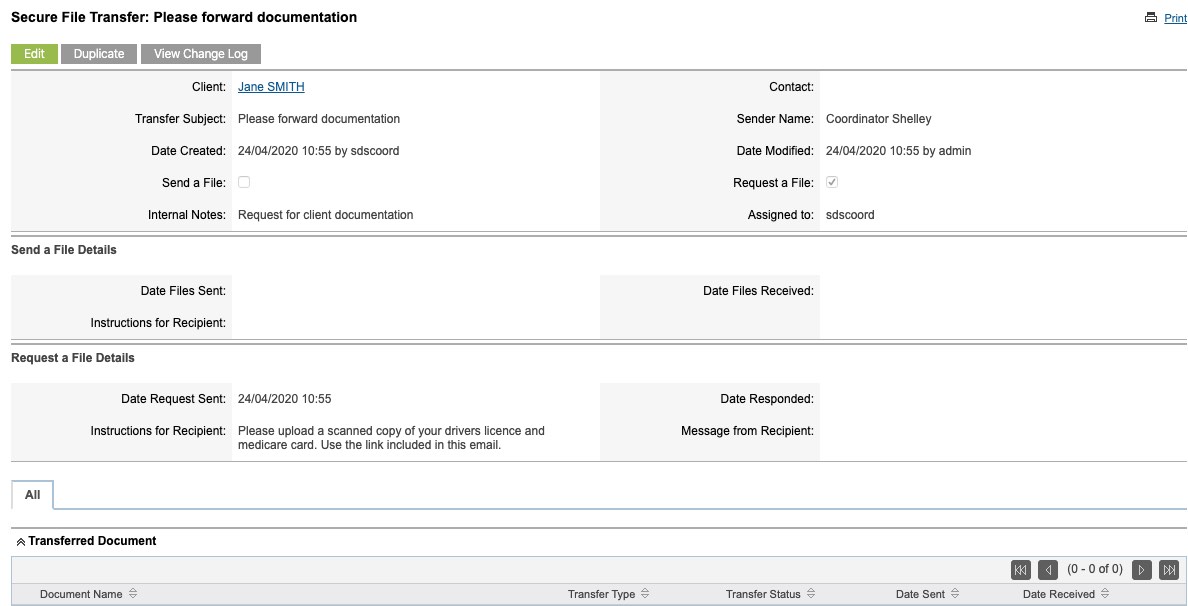 Request File from Client – Community Data Solutions