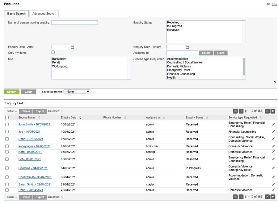 Link an Enquiry to a new client