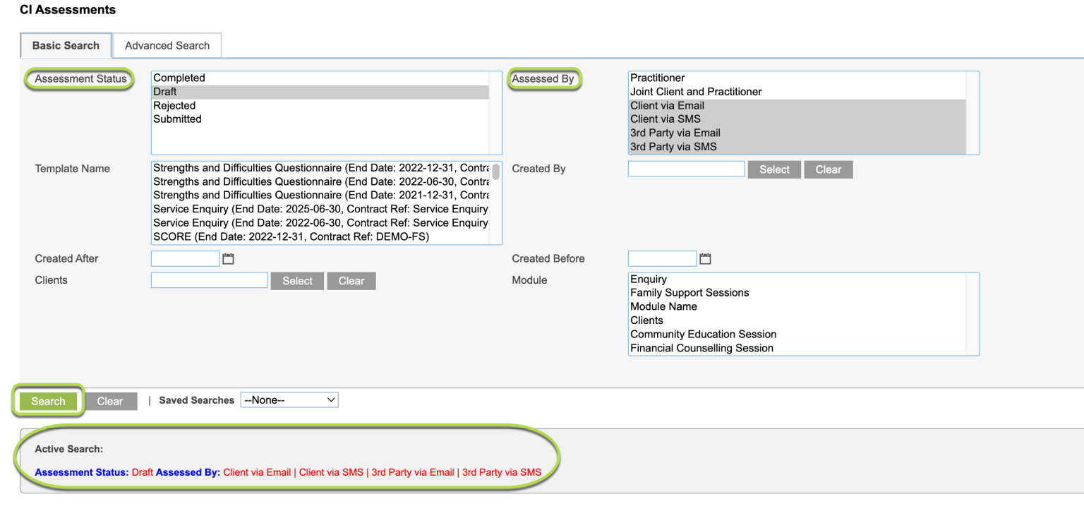 CI Assessment – Send reminders to clients who didn’t complete survey ...
