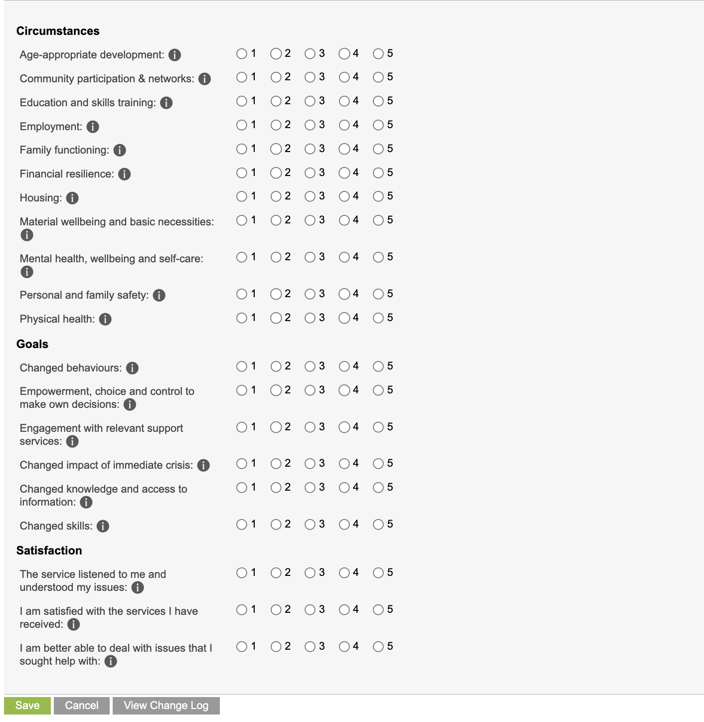 DSS SCORE Assessment for an Individual – Community Data Solutions