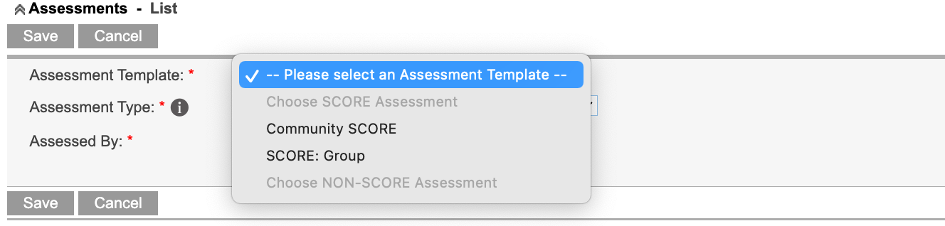 DSS SCORE Assessment for a Group – Community Data Solutions