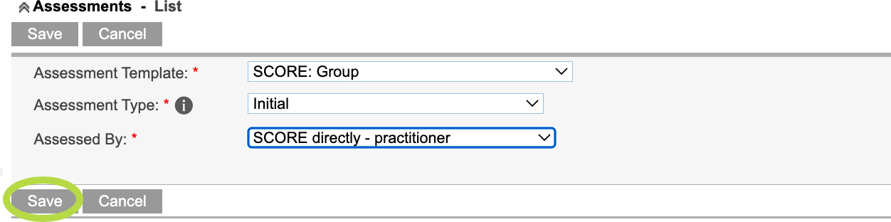 DSS SCORE Assessment for a Group – Community Data Solutions