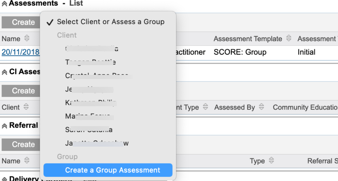 DSS SCORE Assessment for a Group – Community Data Solutions