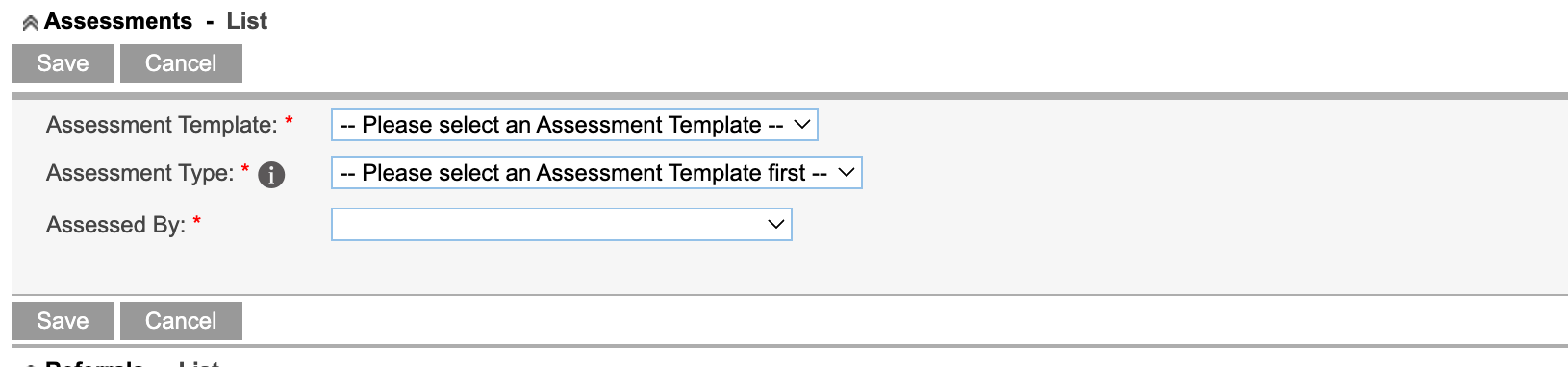 DSS SCORE Assessment for an Individual – Community Data Solutions