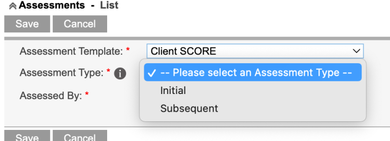 DSS SCORE Assessment for an Individual – Community Data Solutions